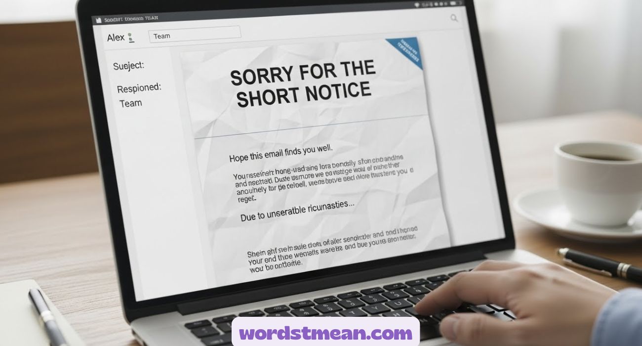 30 Other Ways to Say "Sorry for the Short Notice in an Email"