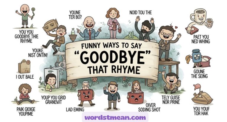 45 Funny Ways to Say “Goodbye That Rhyme”